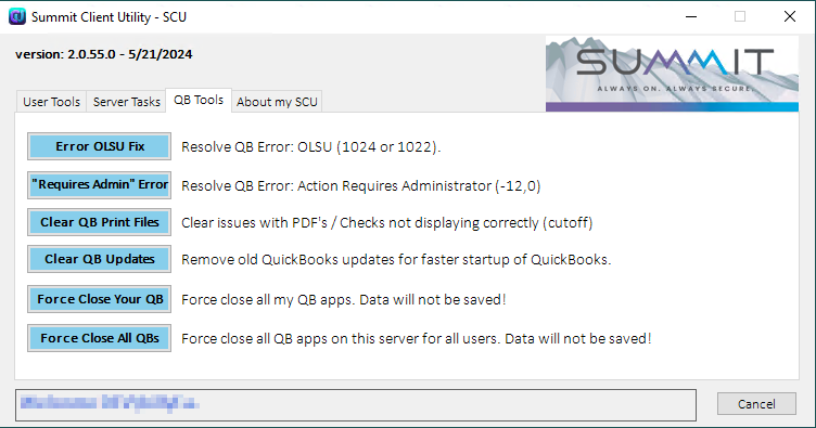 Summit Client Utility- How To Fix Common QuickBooks Issues – Summit Hosting Summit Client Utility- How To Fix Common QuickBooks Issues – Summit Hosting